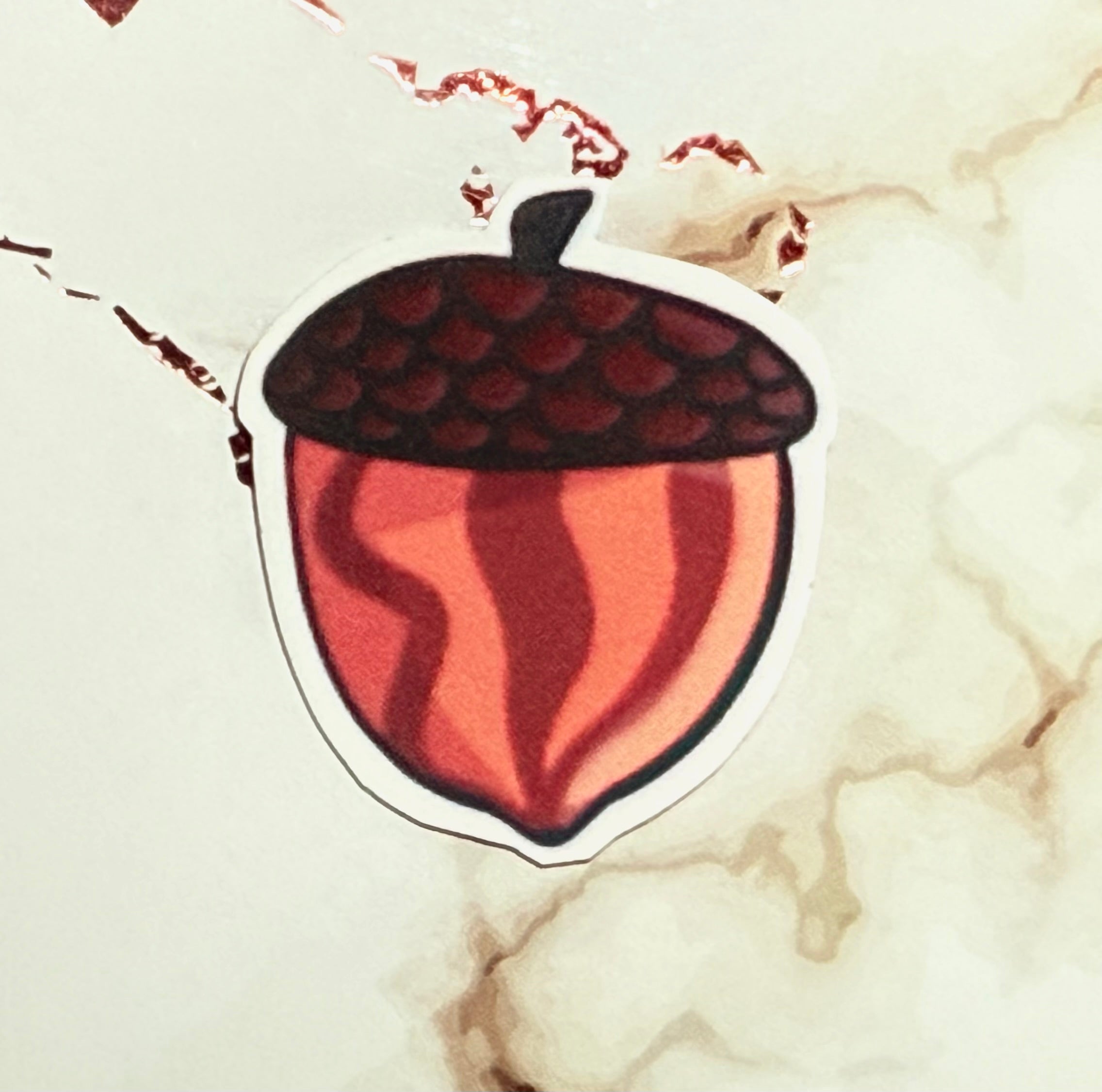 Matte Acorn Sticker – LiLMochaMilk